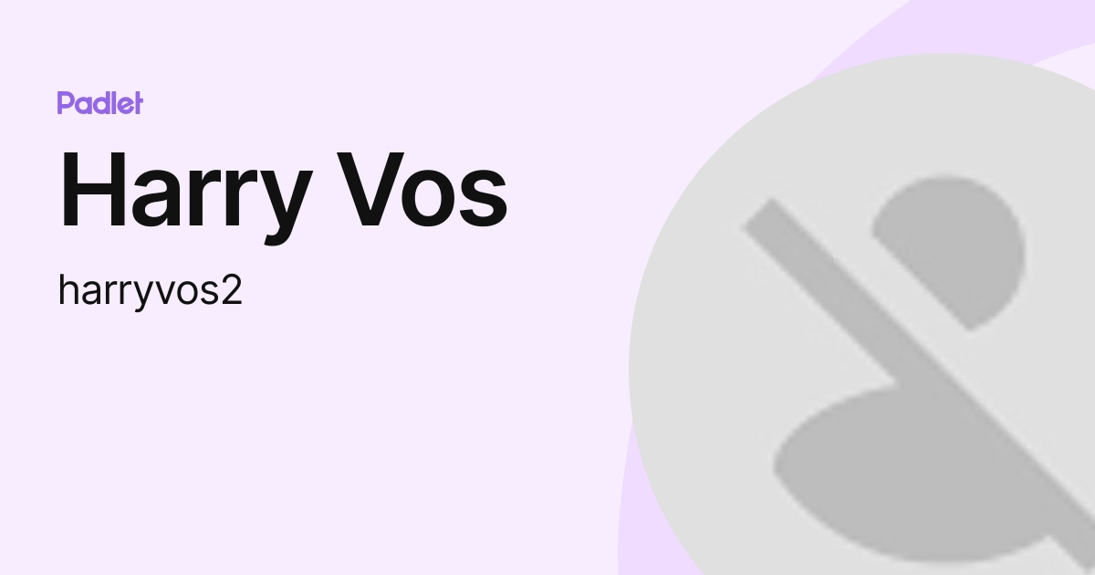 Harry Vos (harryvos2) profile | Padlet