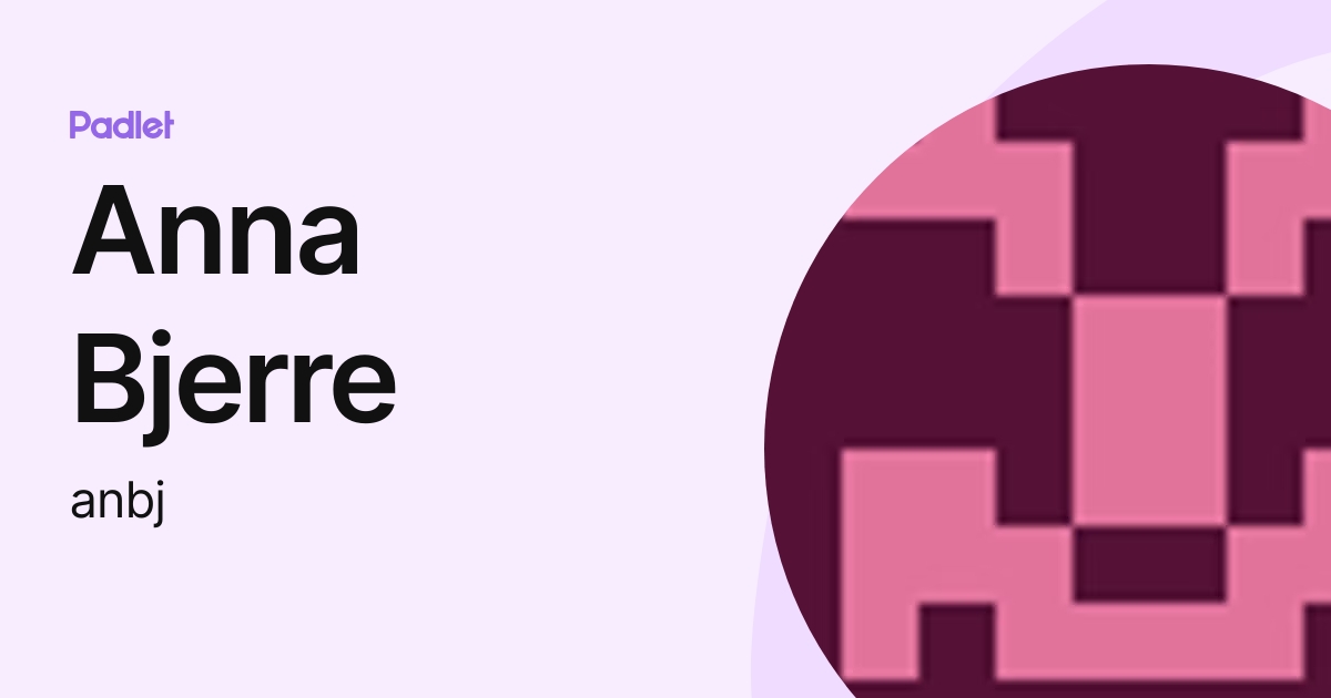 Anna Bjerre (anbj) profile | Padlet