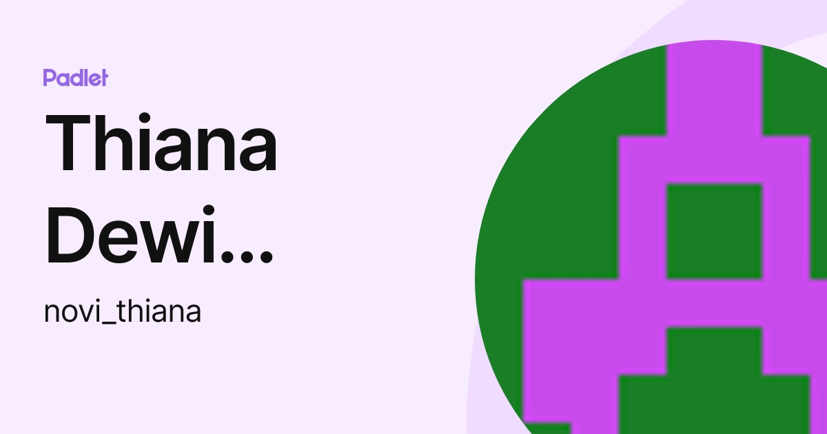 Thiana Dewi Noviani (novi_thiana) profile | Padlet