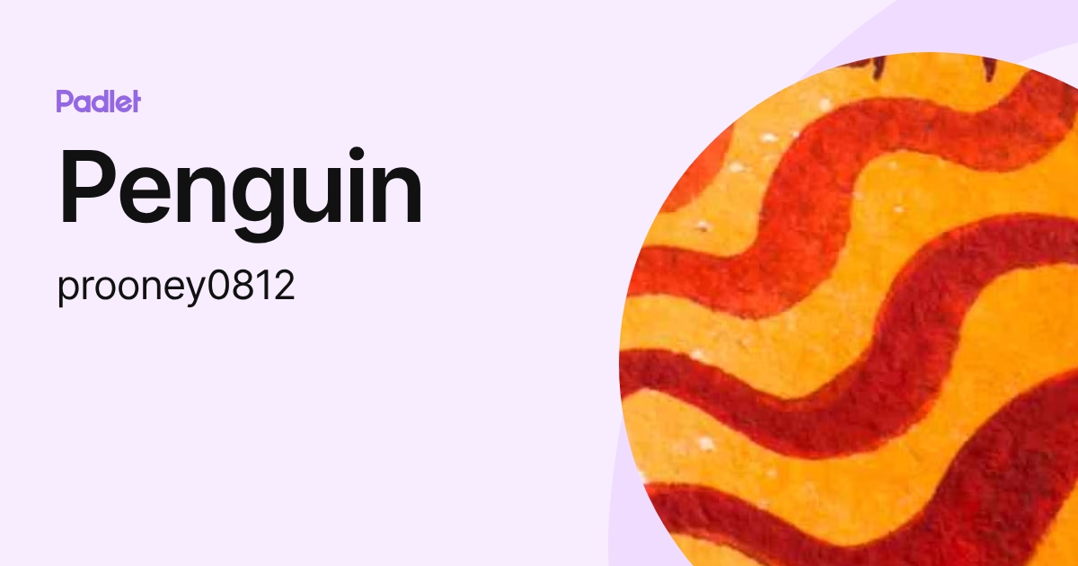 Penguin (prooney0812) profile | Padlet