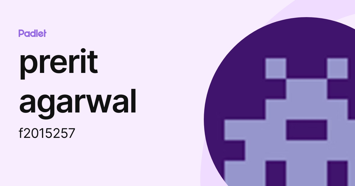 prerit agarwal (f2015257) profile | Padlet