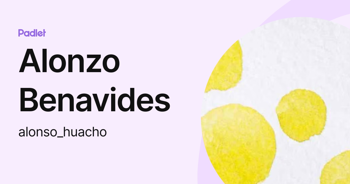 Alonzo Benavides (alonso_huacho) profile | Padlet
