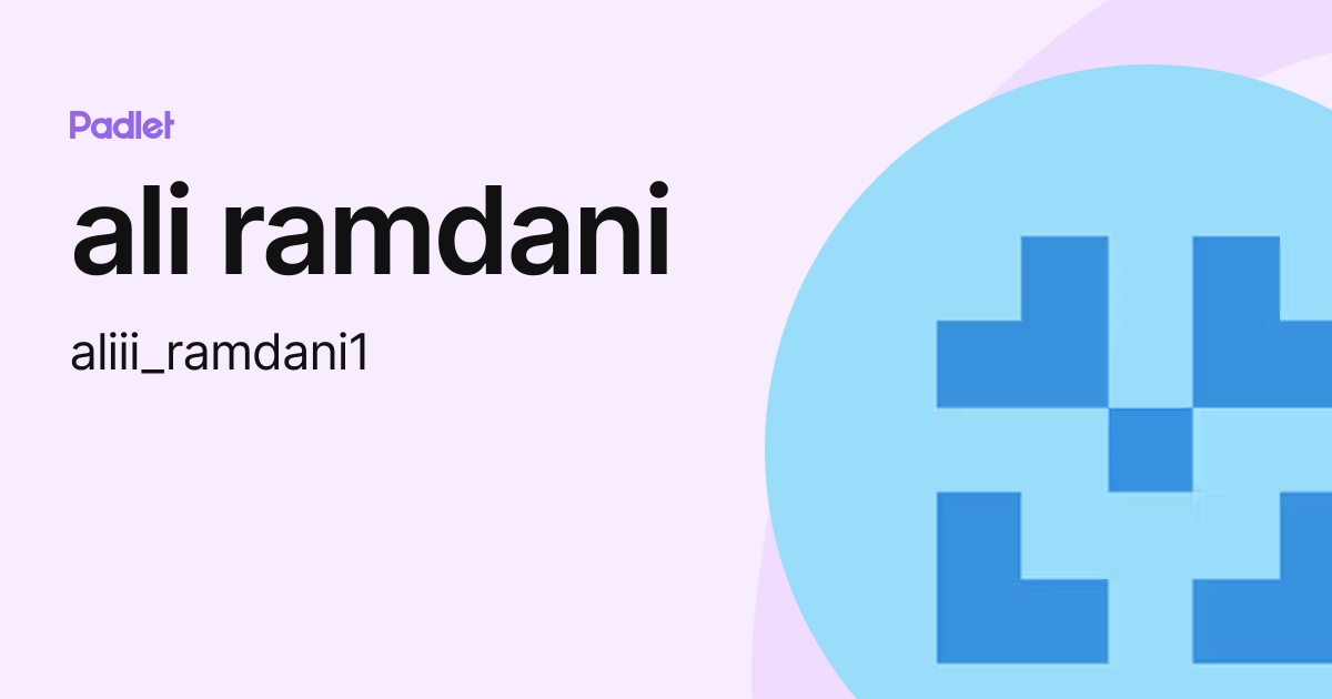 ali ramdani (aliii_ramdani1) profile | Padlet