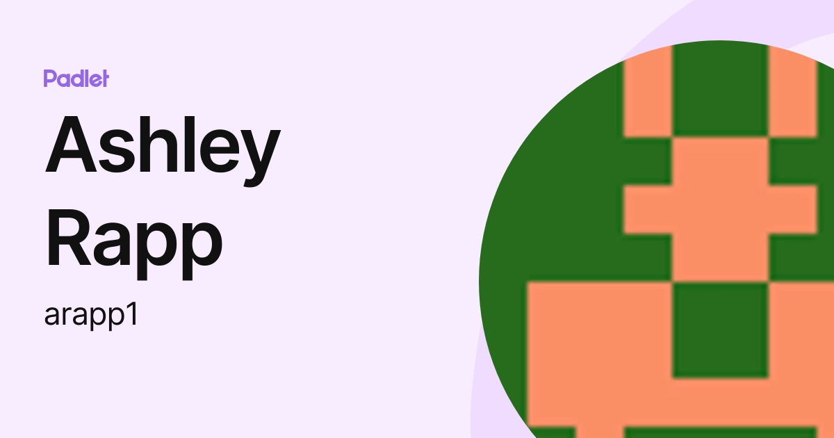 Ashley Rapp (arapp1) profile | Padlet