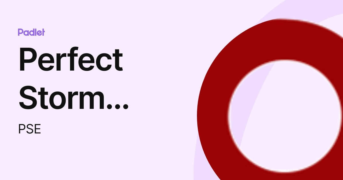 Perfect Storm Entertainment (PSE) profile | Padlet