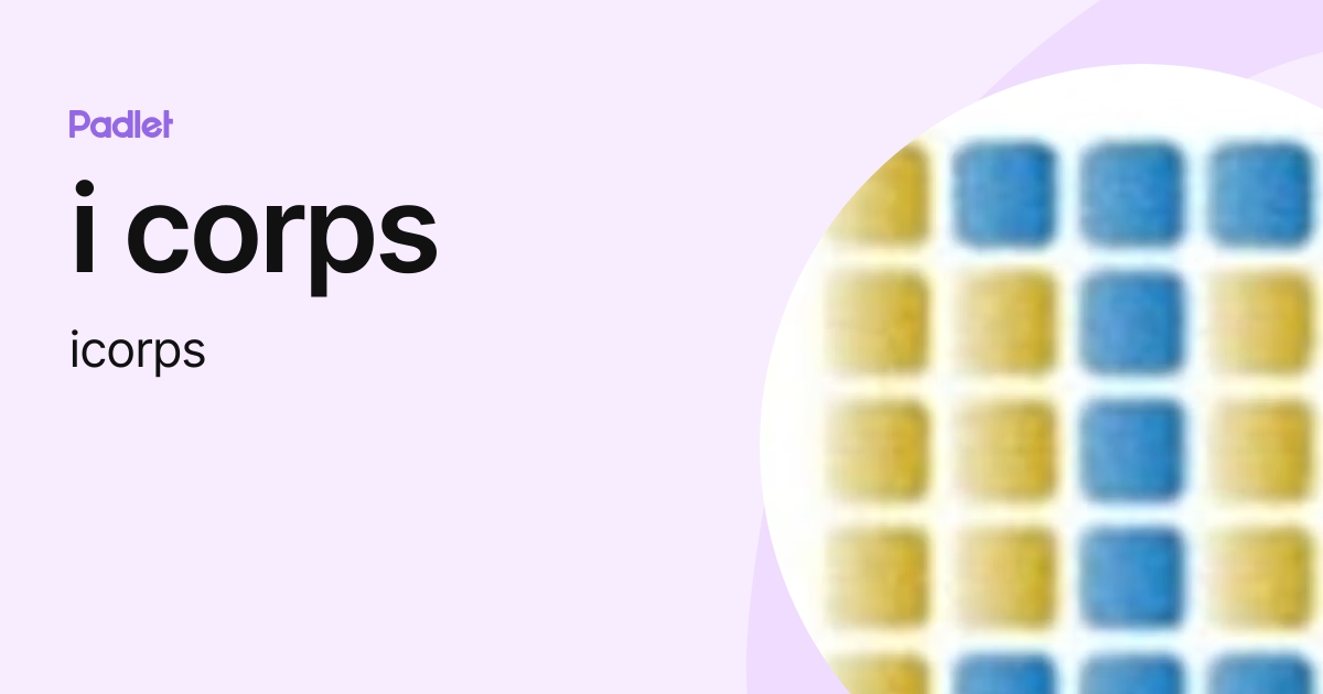 i corps (icorps) profile | Padlet