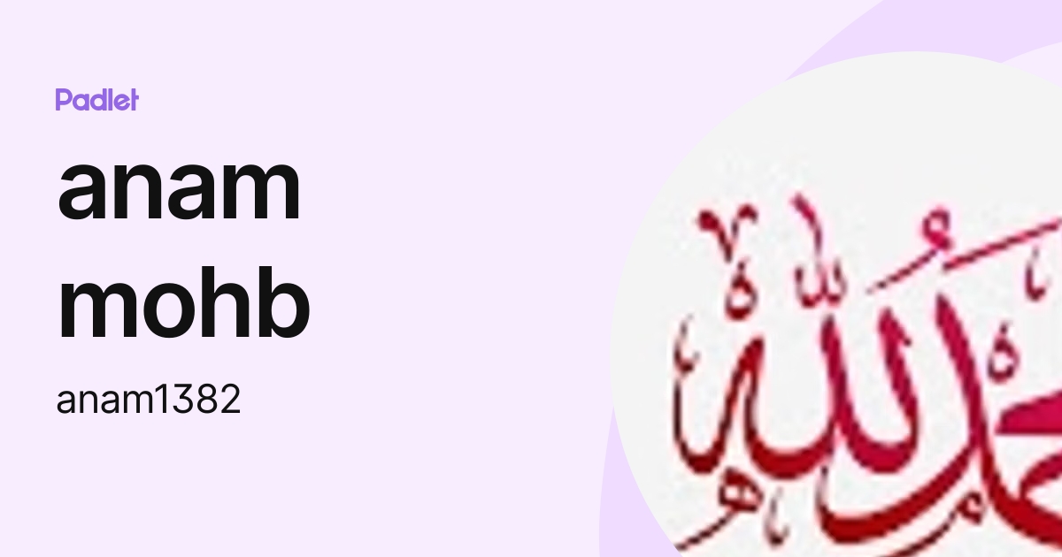 anam mohb (anam1382) profile | Padlet