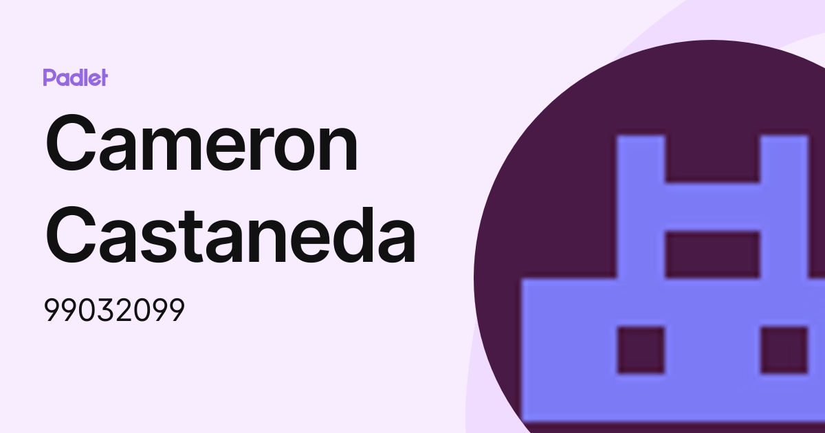 Cameron Castaneda (99032099) profile | Padlet