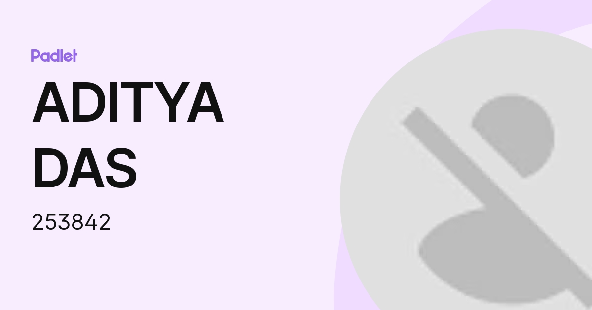 ADITYA DAS (253842) profile | Padlet