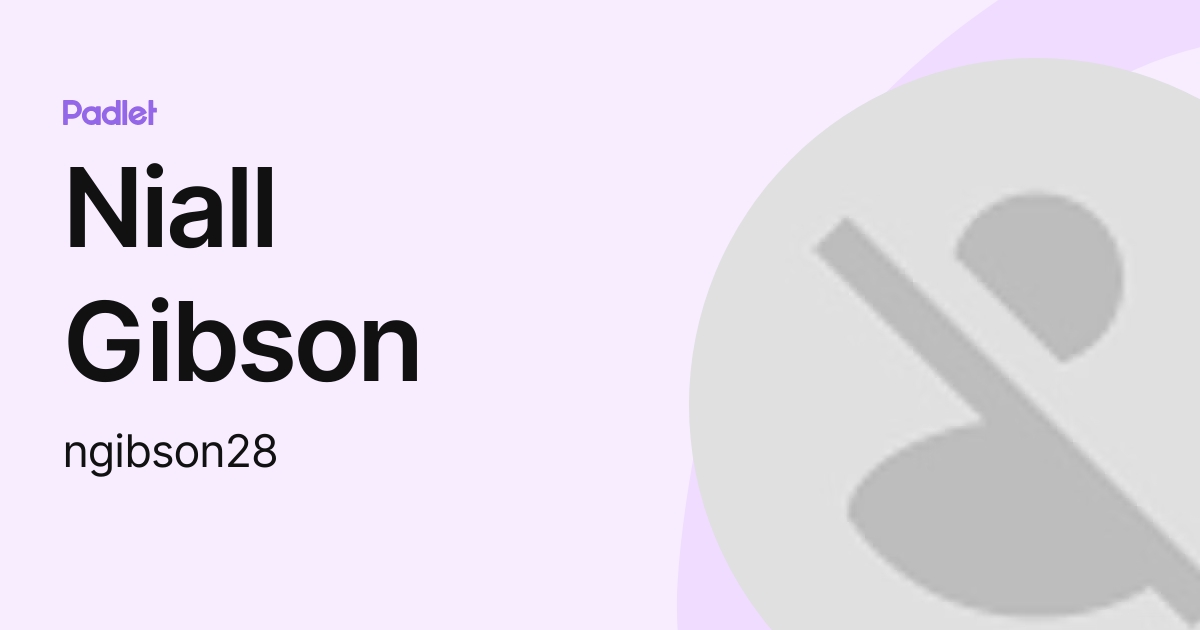 Niall Gibson (ngibson28) profile | Padlet