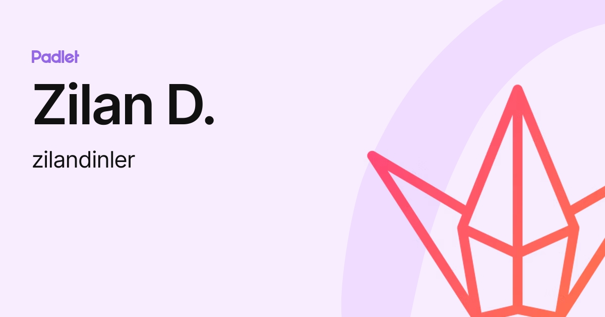 Zilan D. (zilandinler) profile | Padlet