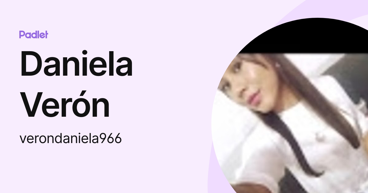 Daniela Verón (verondaniela966) profile | Padlet