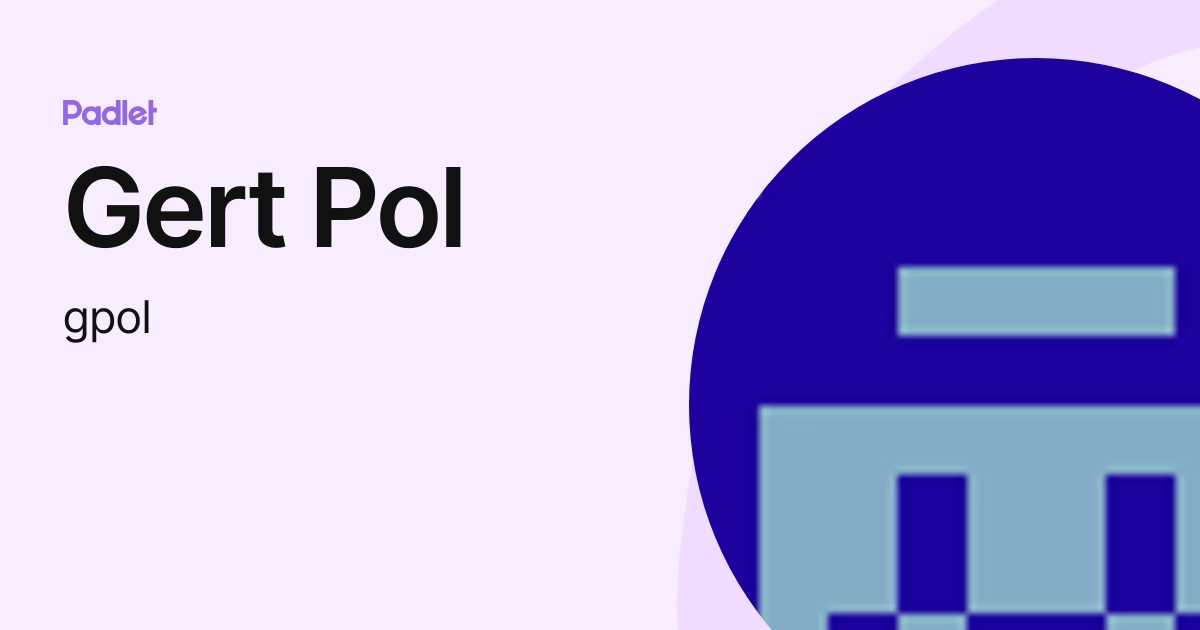 Gert Pol (gpol) profile | Padlet