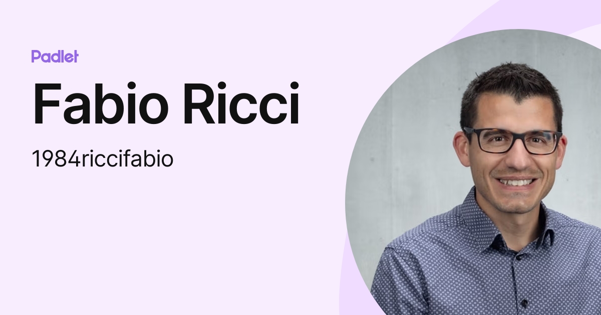Fabio Ricci (1984riccifabio) profile | Padlet