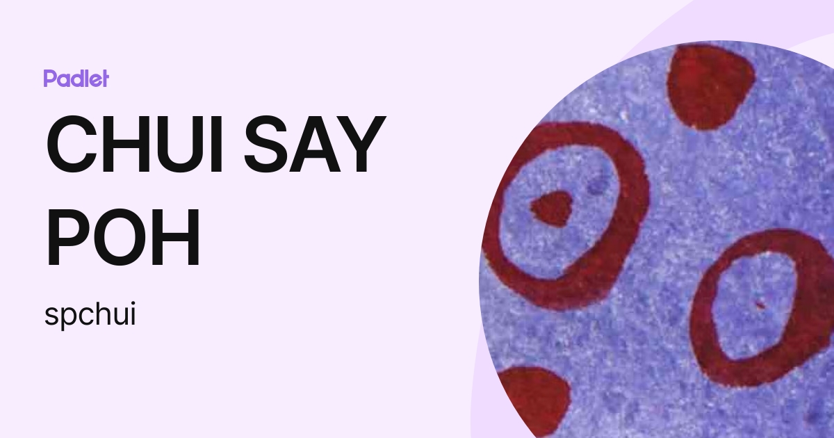 CHUI SAY POH (spchui) profile | Padlet