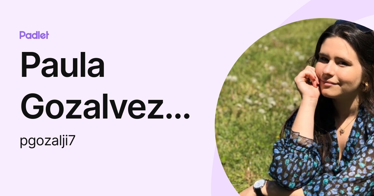 Paula Gozalvez Jimenez (pgozalji7) profile | Padlet