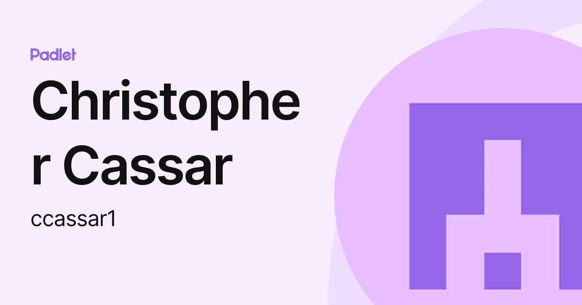 Christopher Cassar (ccassar1) profile | Padlet