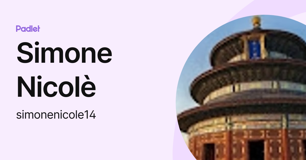 Simone Nicolè (simonenicole14) profile | Padlet
