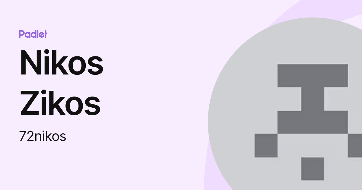 Nikos Zikos (72nikos) profile | Padlet