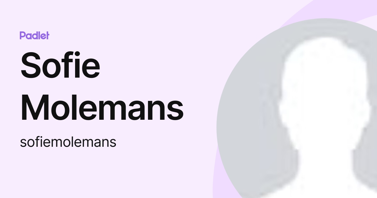 Sofie Molemans (sofiemolemans) profile | Padlet