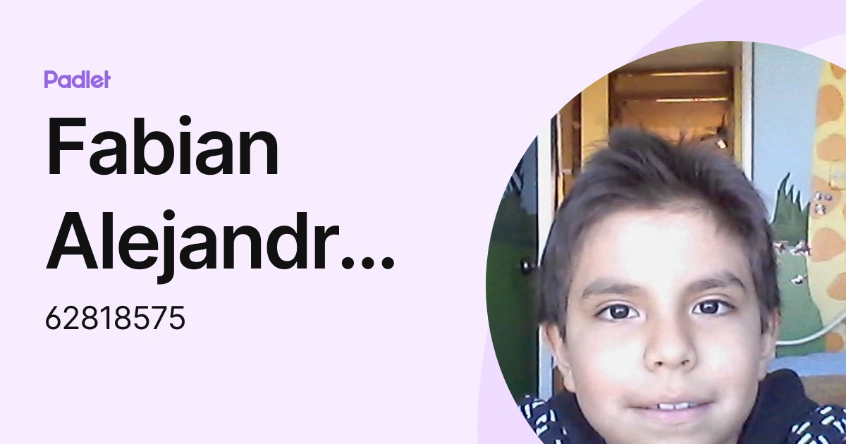 Fabian Alejandro Balboa Medina (62818575) profile | Padlet