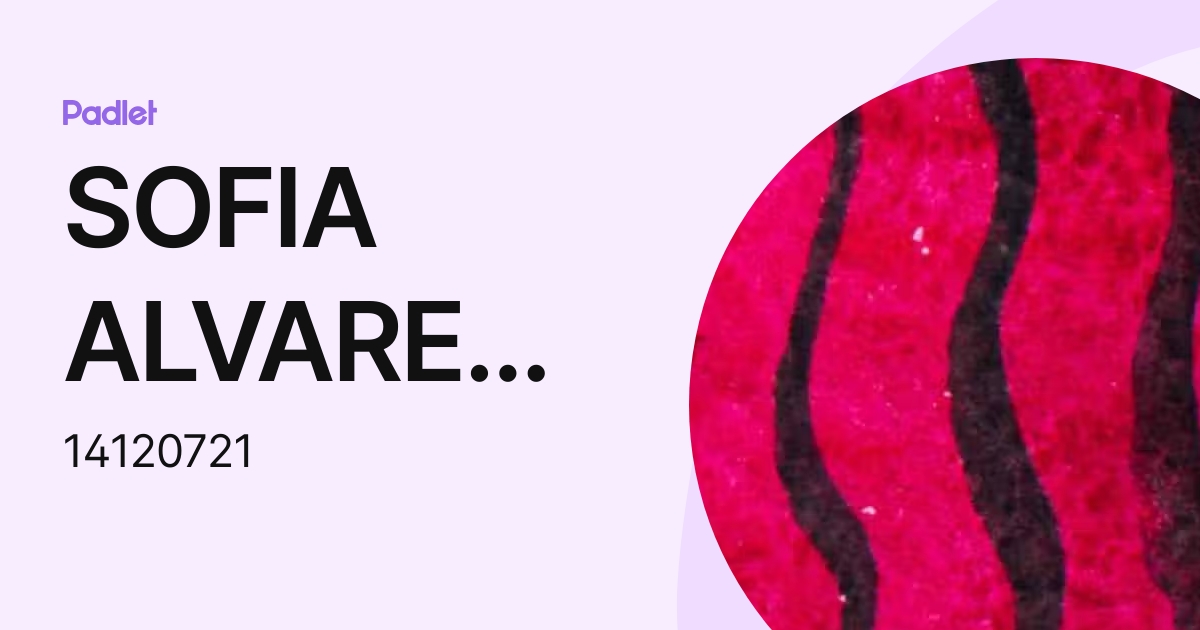 SOFIA ALVARENGA MARTIN (14120721) perfil | Padlet