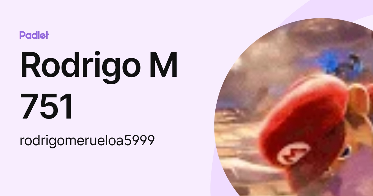 Rodrigo M 751 (rodrigomerueloa5999) profile | Padlet