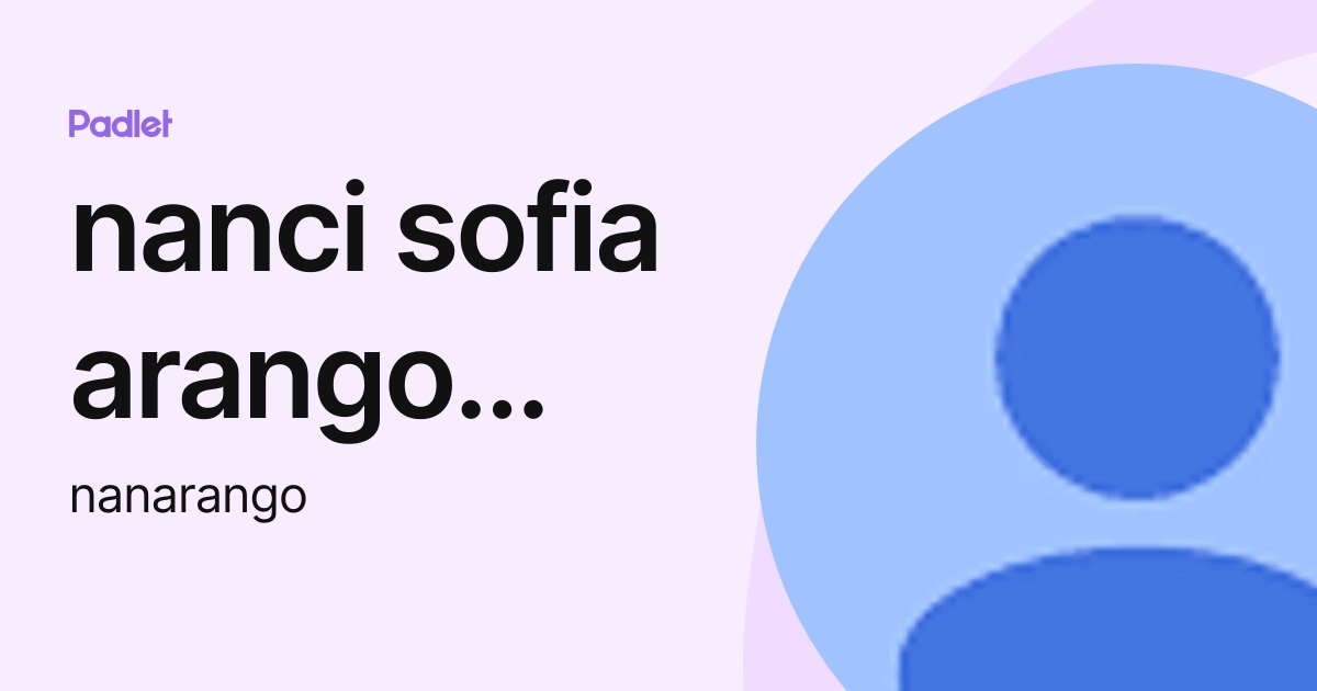 nanci sofia arango arango (nanarango) profile | Padlet
