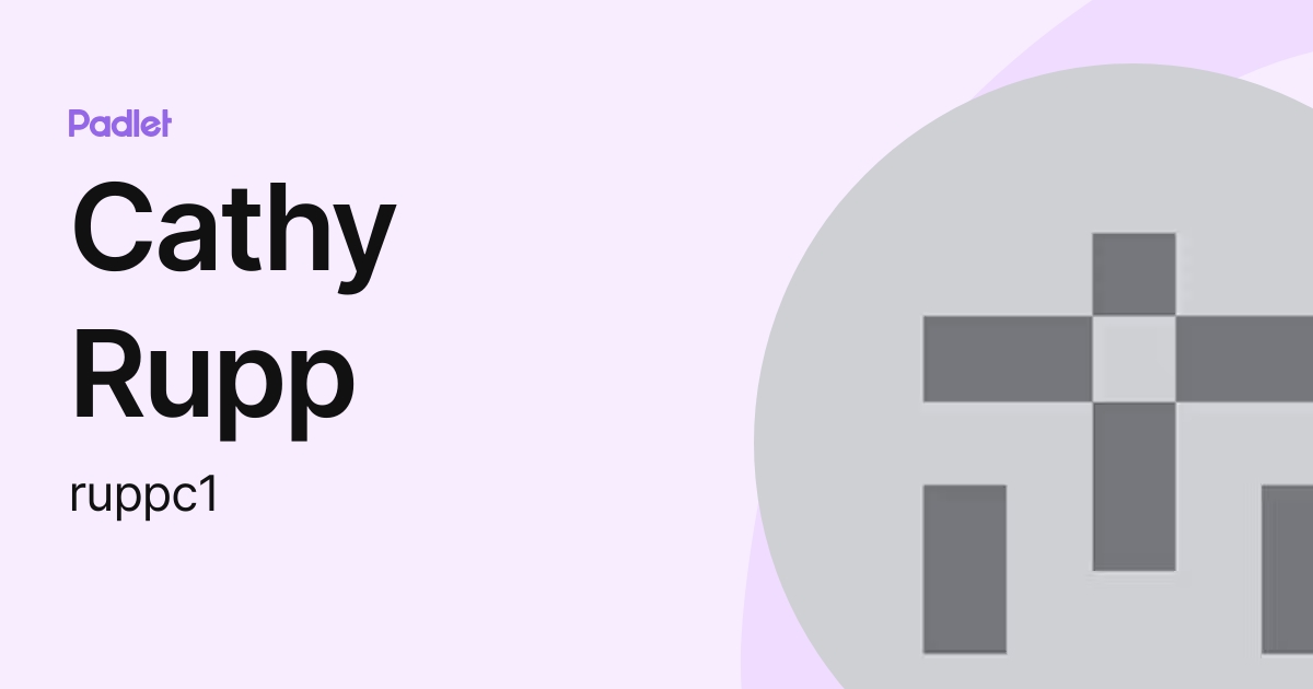 Cathy Rupp (ruppc1) profile | Padlet