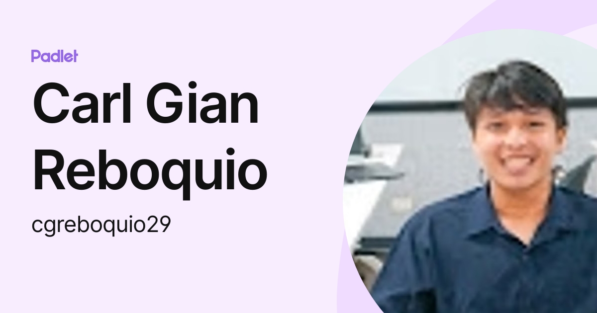 Carl Gian Reboquio (cgreboquio29) profile | Padlet