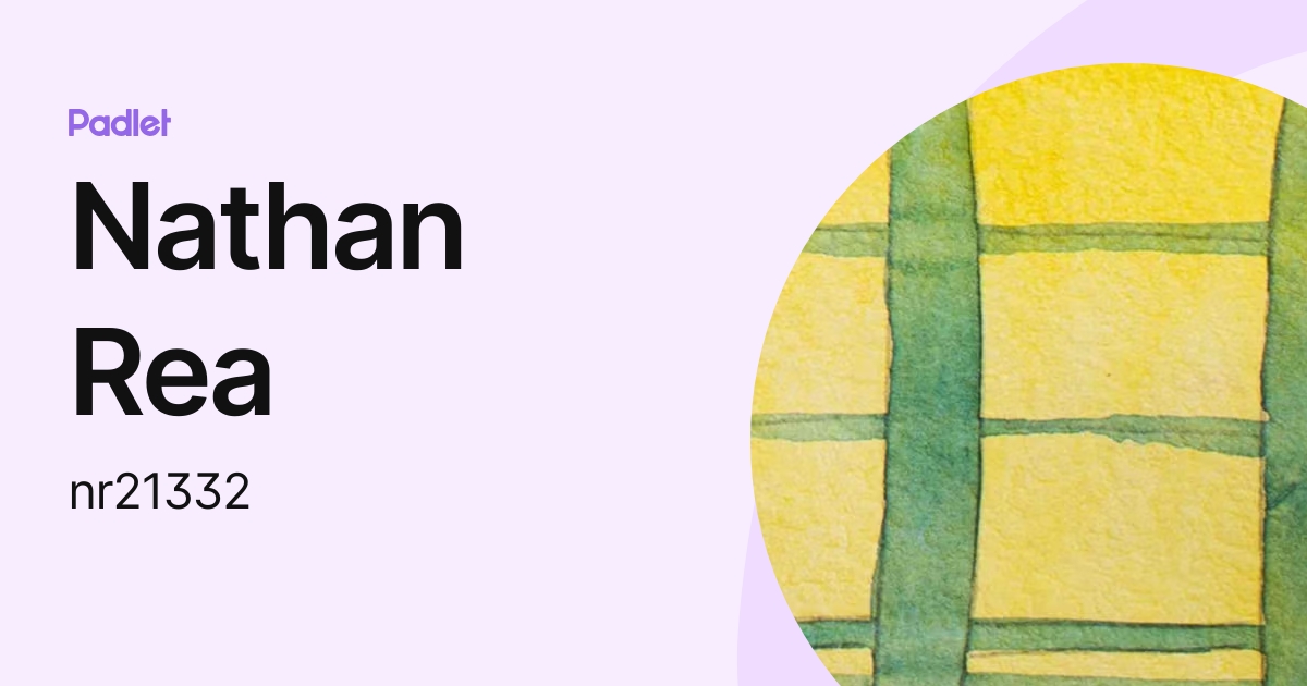 Nathan Rea (nr21332) profile | Padlet