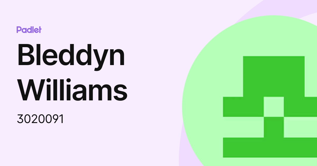 Bleddyn Williams (3020091) profile | Padlet