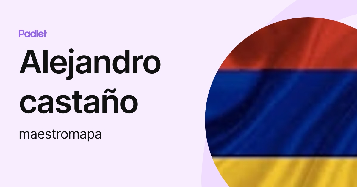 Alejandro castaño (maestromapa) profile | Padlet