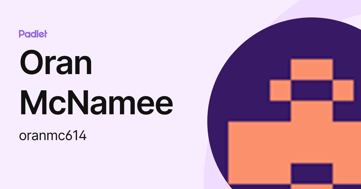 Oran McNamee (oranmc614) profile | Padlet