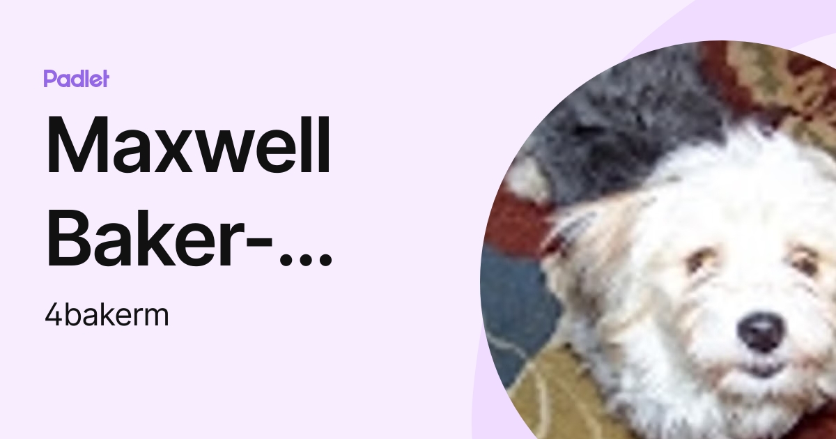 Maxwell Baker-Gentry (4bakerm) profile | Padlet