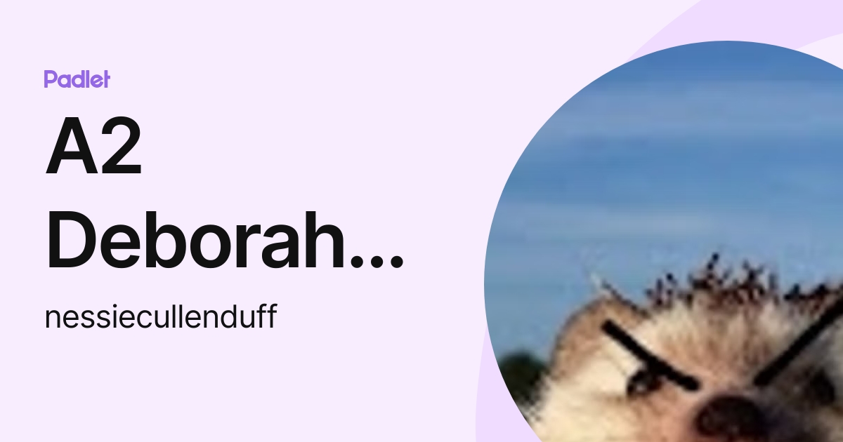 A2 Deborah Berardi (nessiecullenduff) profile | Padlet