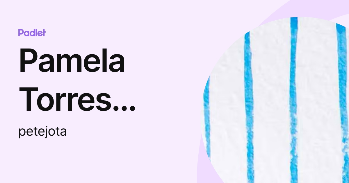 Pamela Torres Jara (petejota) profile | Padlet