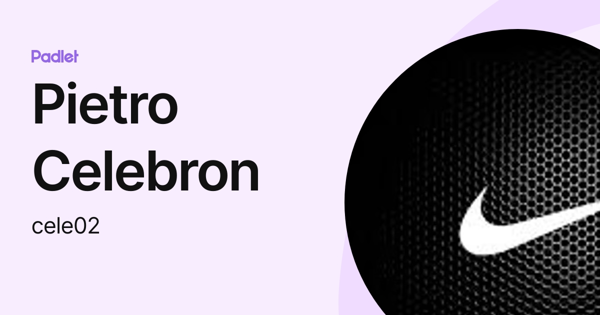 Pietro Celebron (cele02) profile | Padlet