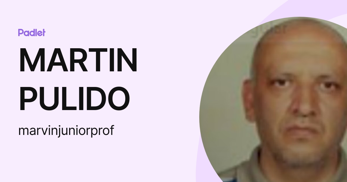 MARTIN PULIDO (marvinjuniorprof) profile | Padlet