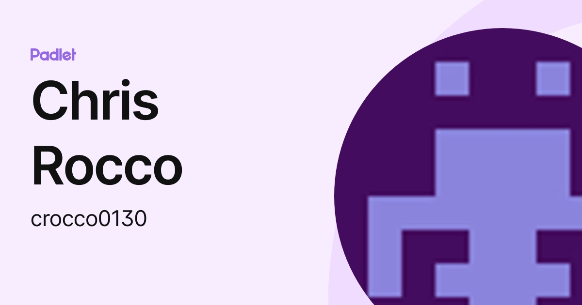 Chris Rocco (crocco0130) profile | Padlet