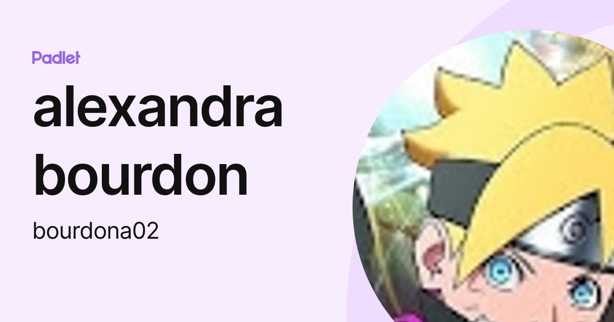 alexandra bourdon (bourdona02) profile | Padlet