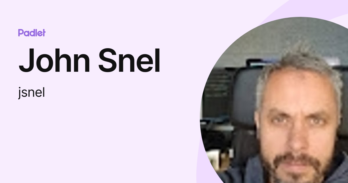 John Snel (jsnel) profile | Padlet