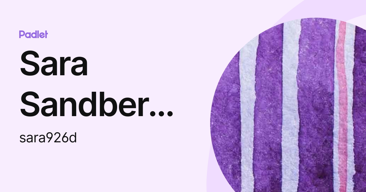 Sara Sandberg 9B Rungsted Skole (sara926d) profile | Padlet