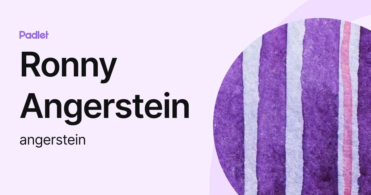 Ronny Angerstein (angerstein) profile | Padlet