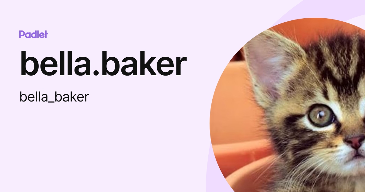 bella.baker (bella_baker) profile | Padlet