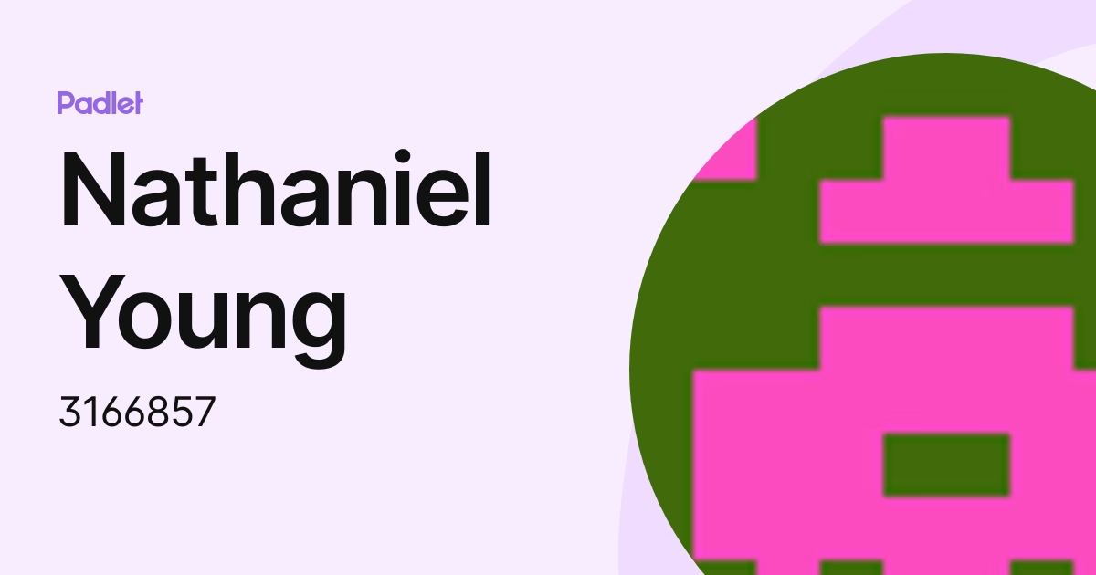 Nathaniel Young (3166857) profile | Padlet