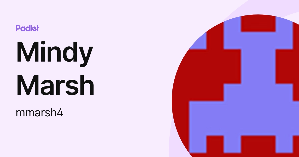 Mindy Marsh (mmarsh4) profile | Padlet