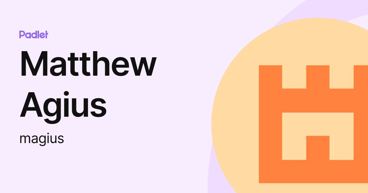 Matthew Agius (magius) profile | Padlet