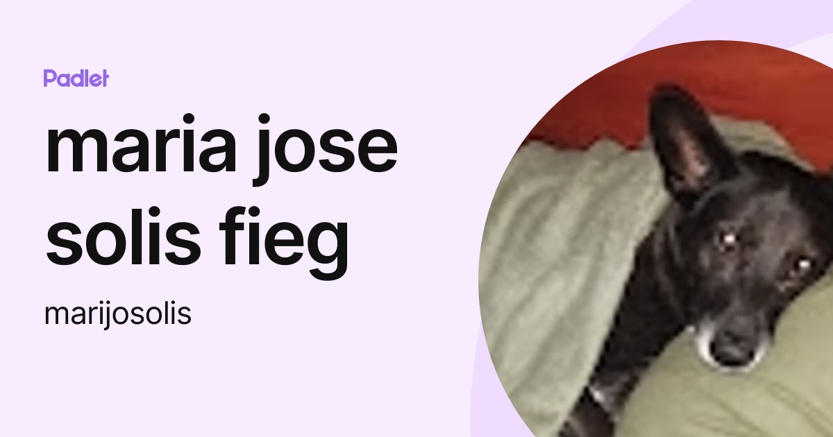 maria jose solis fieg (marijosolis) profile | Padlet