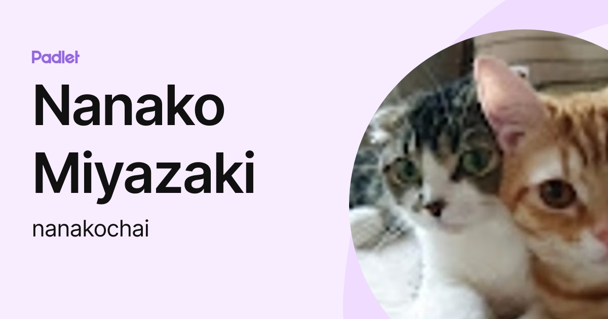 Nanako Miyazaki (nanakochai) profile | Padlet